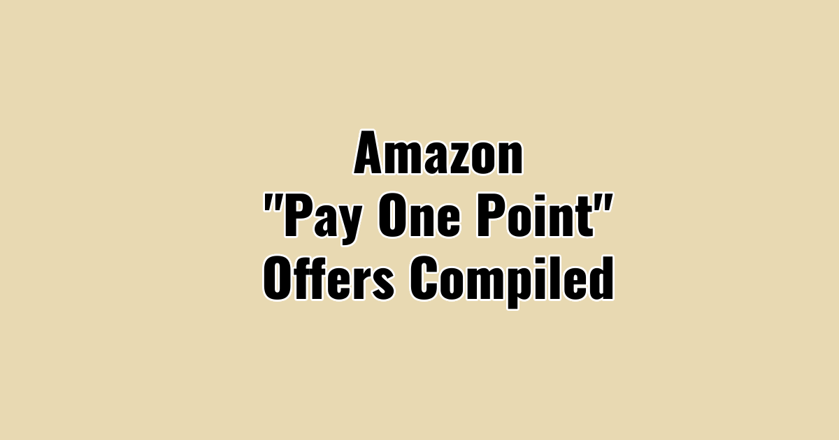 Amazon "Pay One Point" Deal Links (Compilation) [UPDATED]